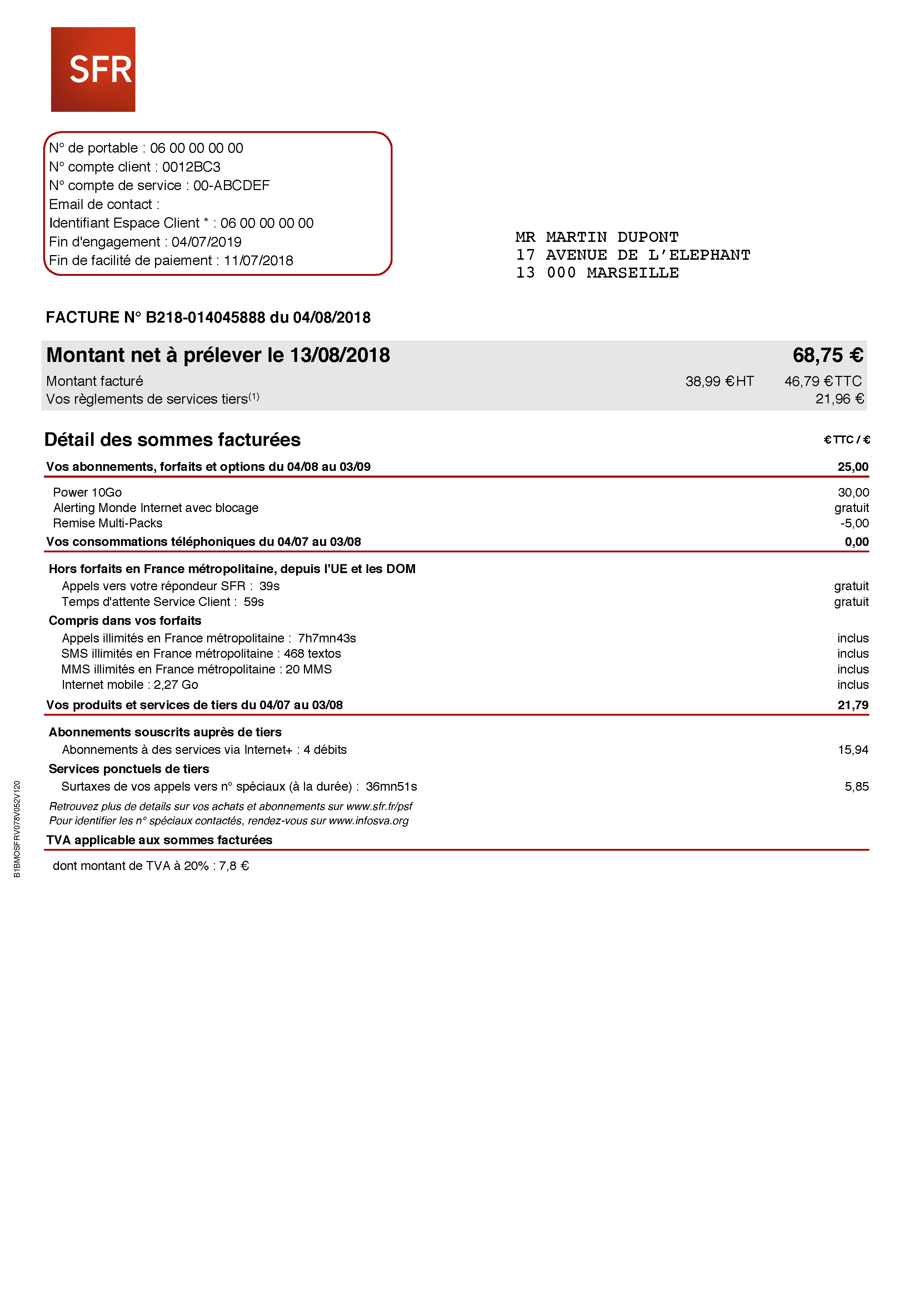 Guide facture Mobile SFR